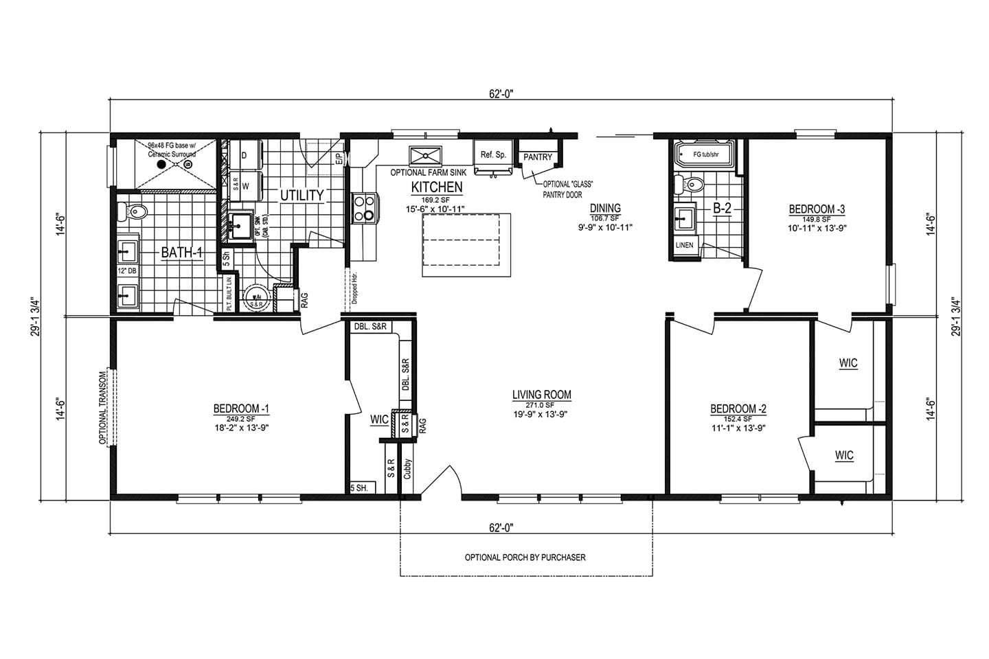 Tennessee Farmhouse 3 Bed Modular Home